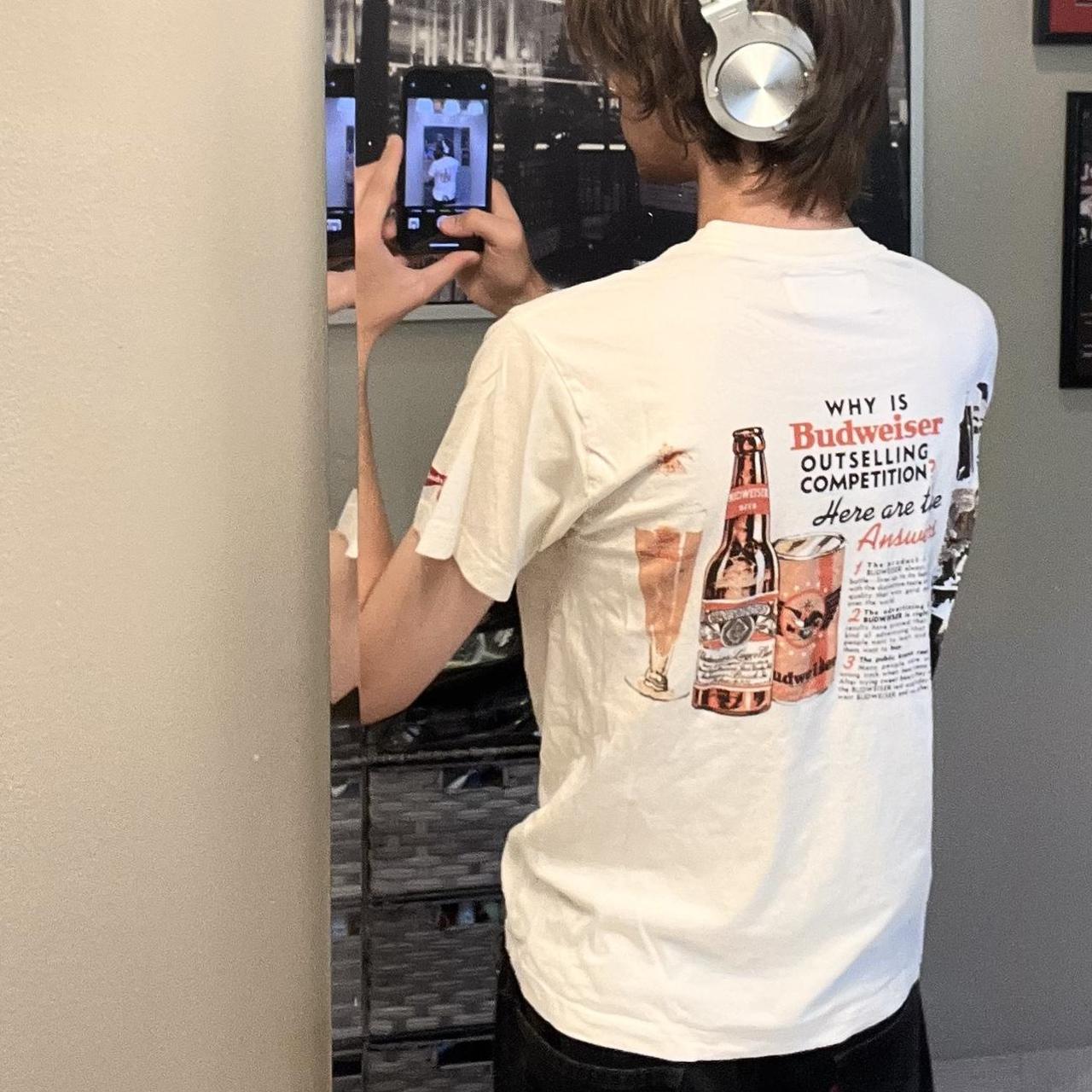 retro budweiser pacsun shirt marked men’s s #beer... - Depop