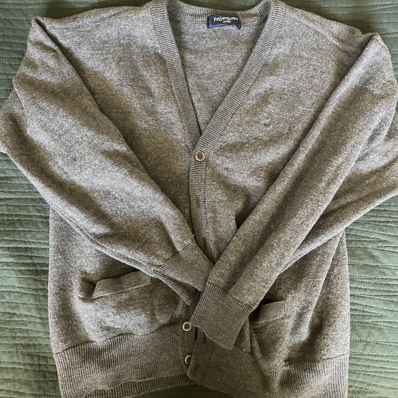 Authentic vintage YSL wool cardigan. Comes with an... - Depop