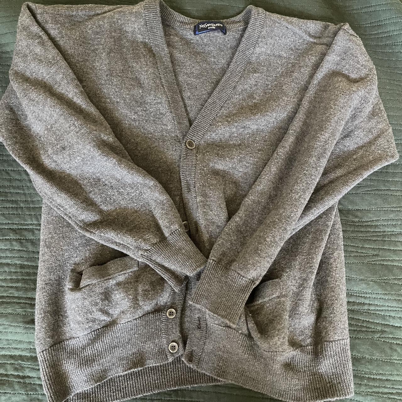Authentic vintage YSL wool cardigan. Comes with an... - Depop