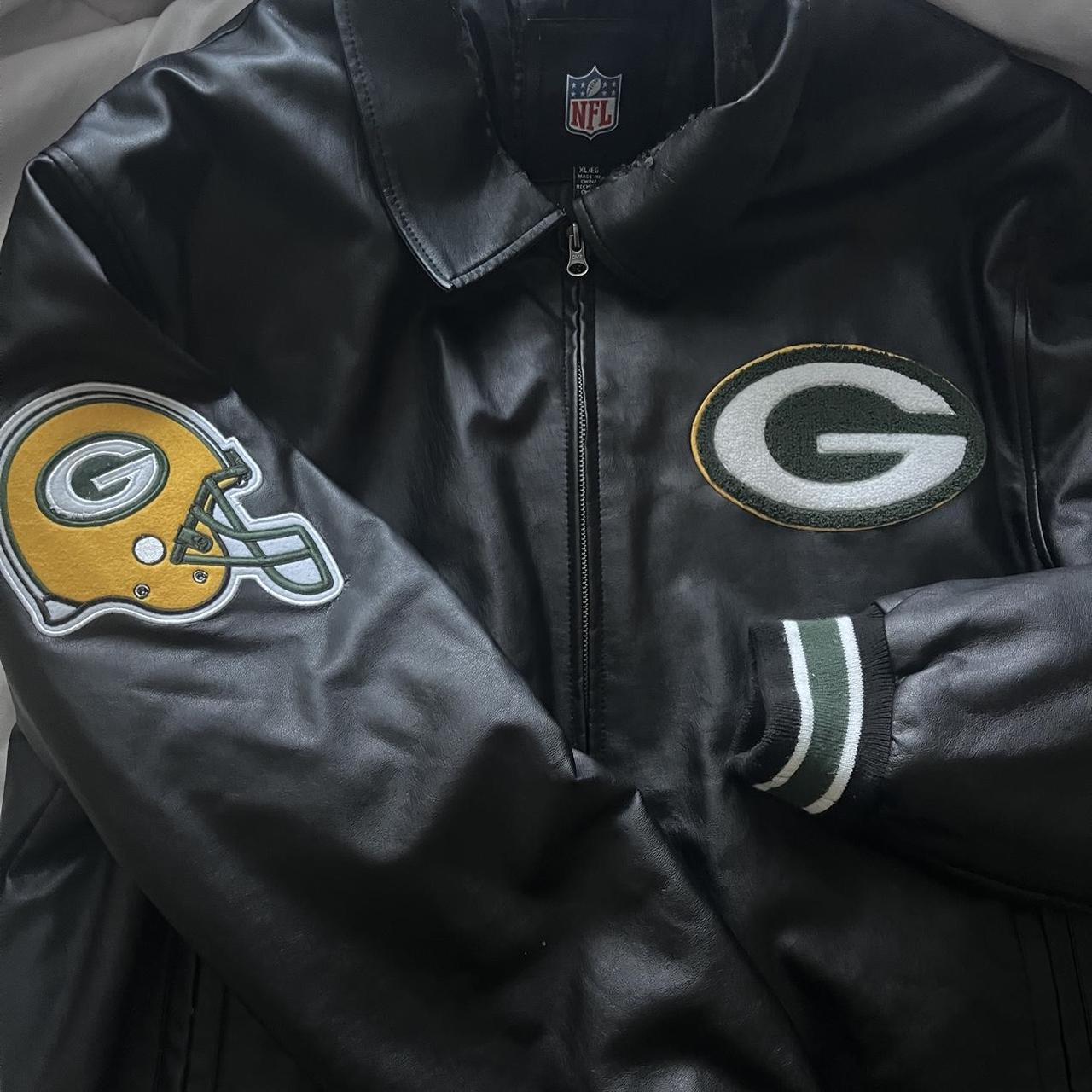Official NFL Merch, XL Green Bay Packers Leather... - Depop