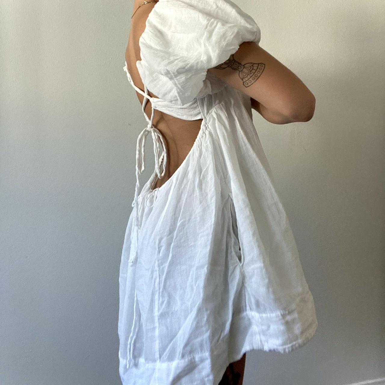 Free People - White Ruffle Summer Dress Free next... - Depop