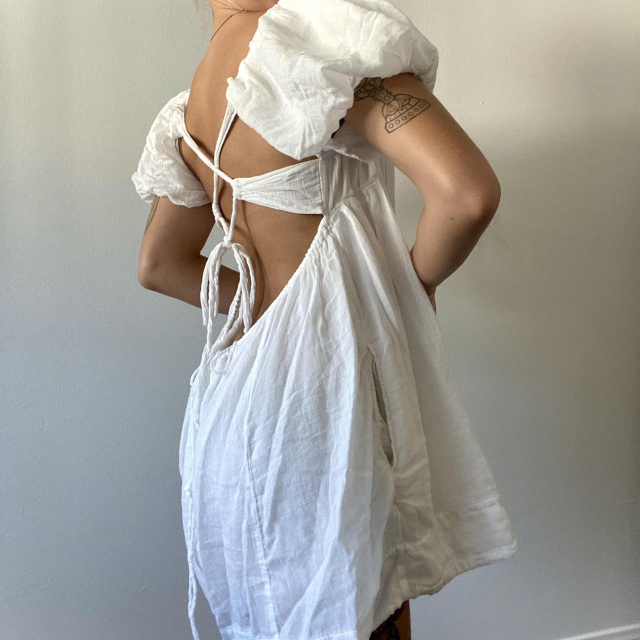 Free People - White Ruffle Summer Dress Free next... - Depop