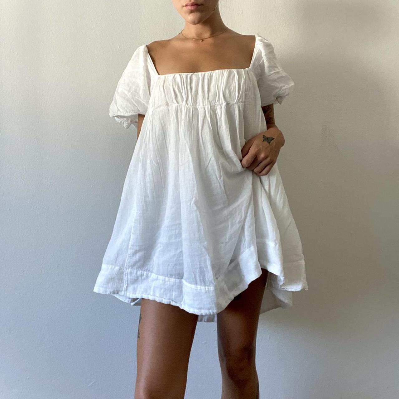 Free People - White Ruffle Summer Dress Free next... - Depop