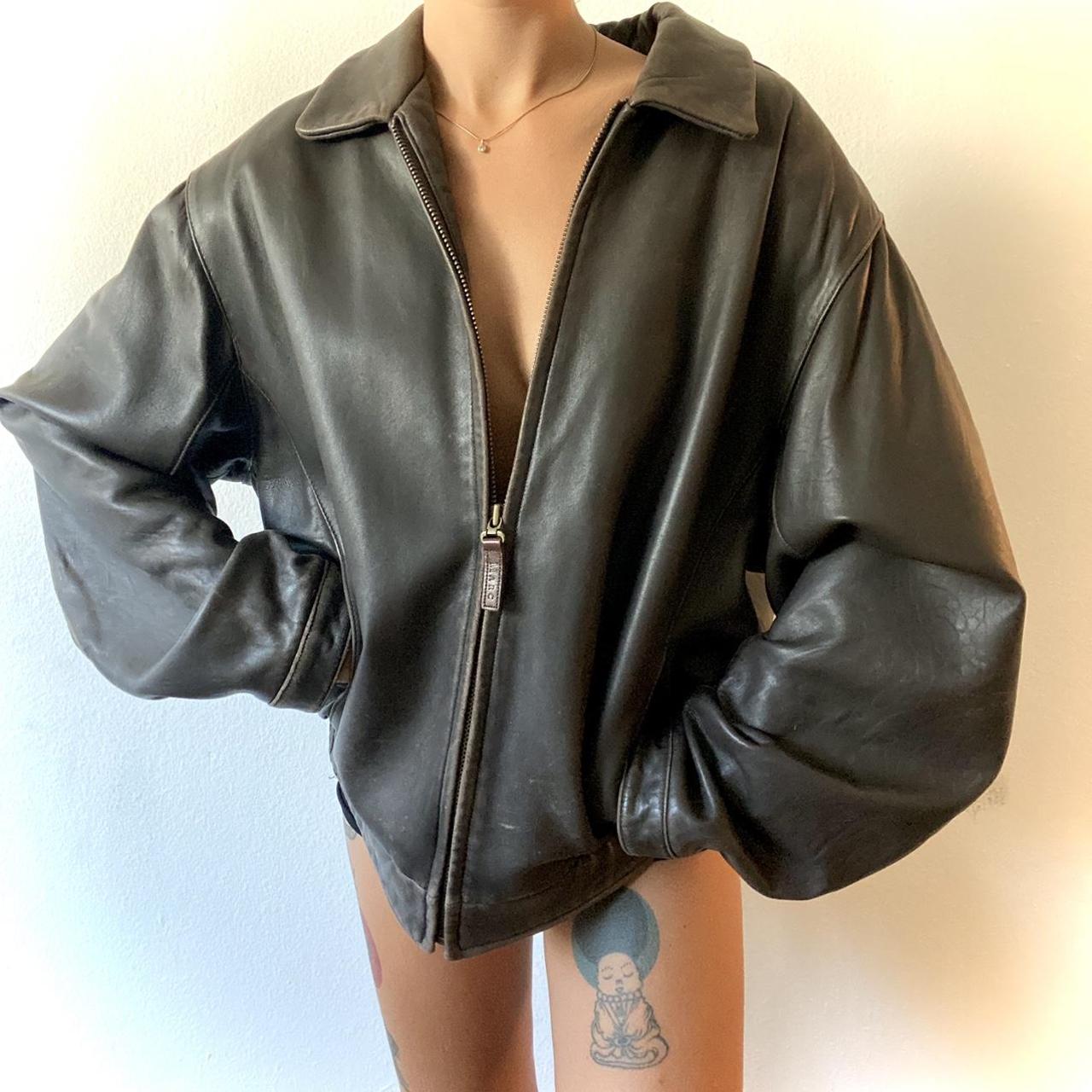 Andrew Marc - Vintage Brown Genuine Leather Jacket... - Depop