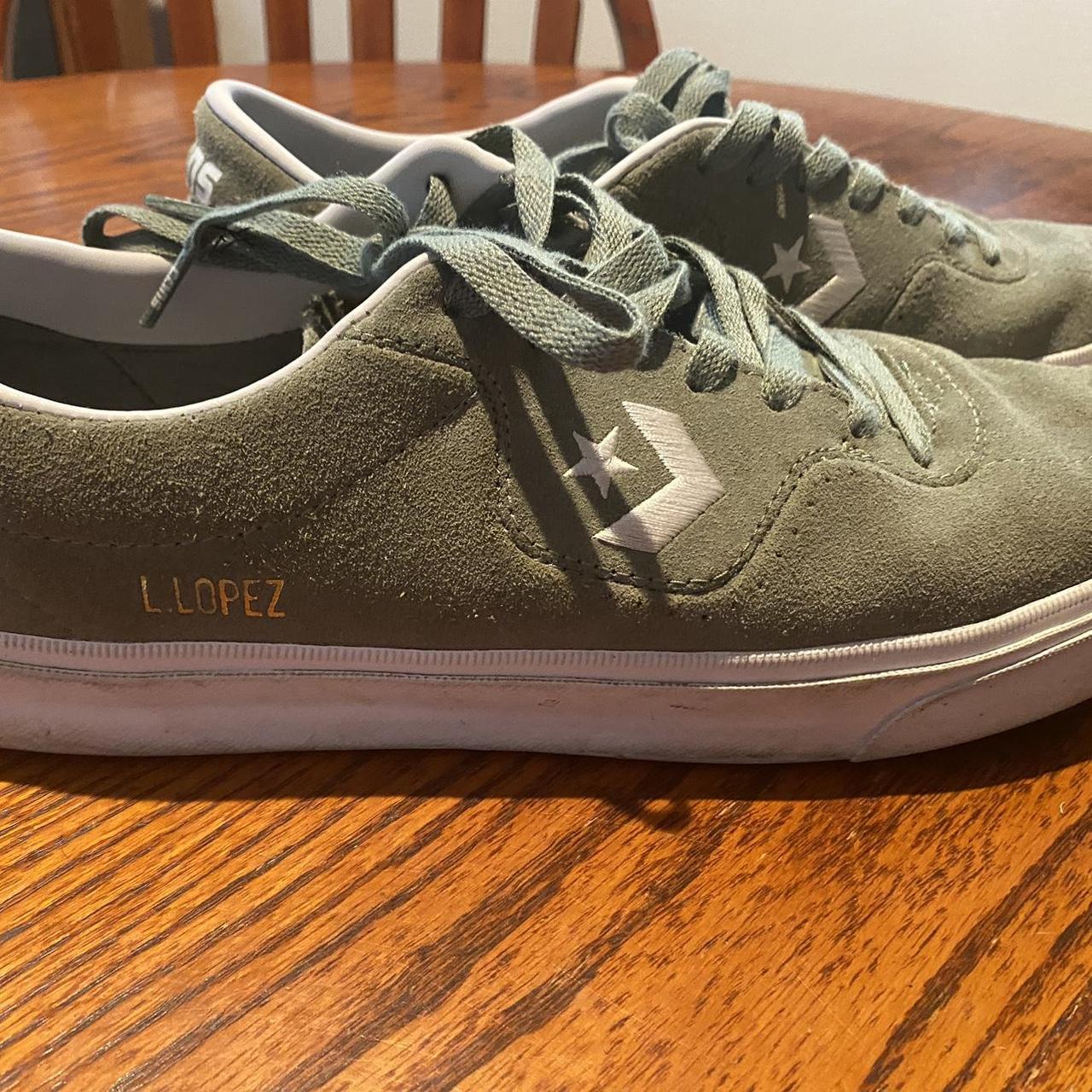 Green Converse Low Tops Louie Lopez Pros Worn But Depop