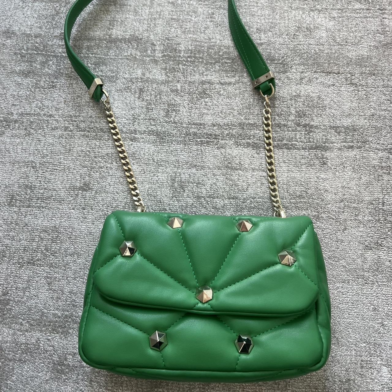 Zara green crossbody bag 💚 #zara #preppy #lsf... - Depop