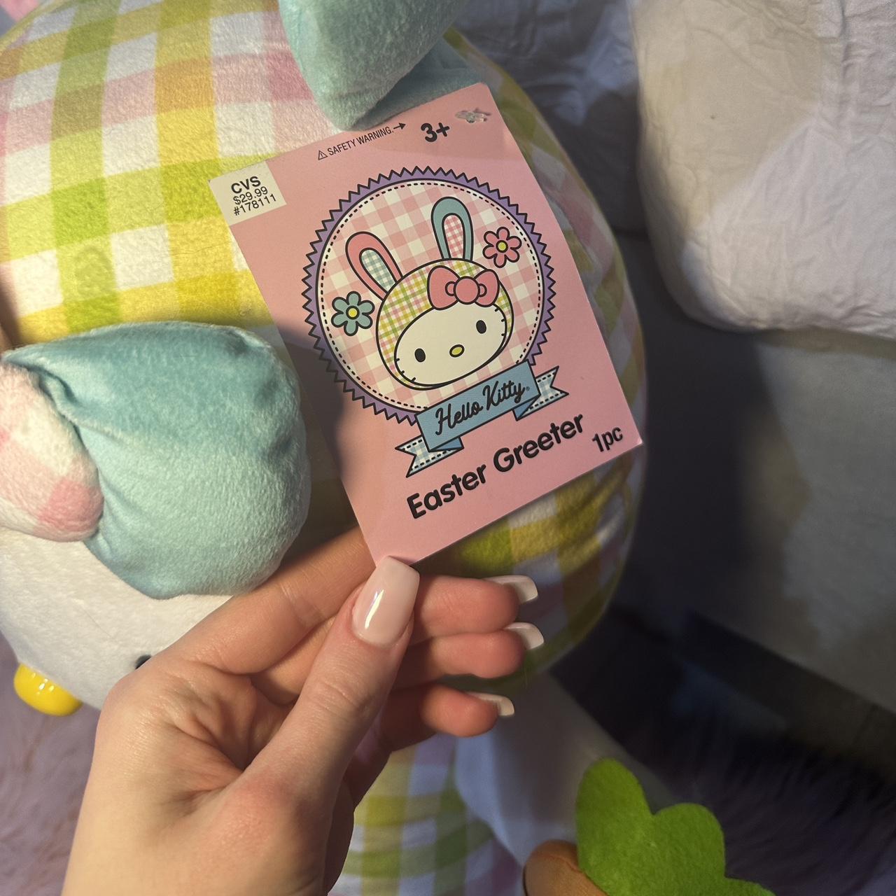 Adorable Hello Kitty Easter plush! New, good size... - Depop