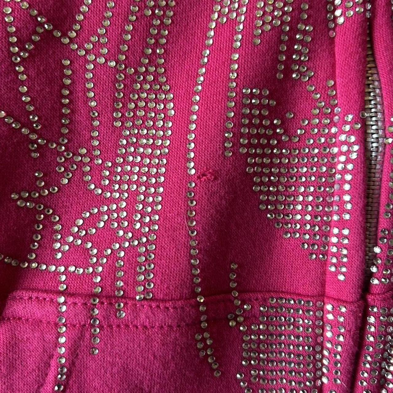 Demon Basement Bright Pink Rhinestone Bedazzled... | Depop