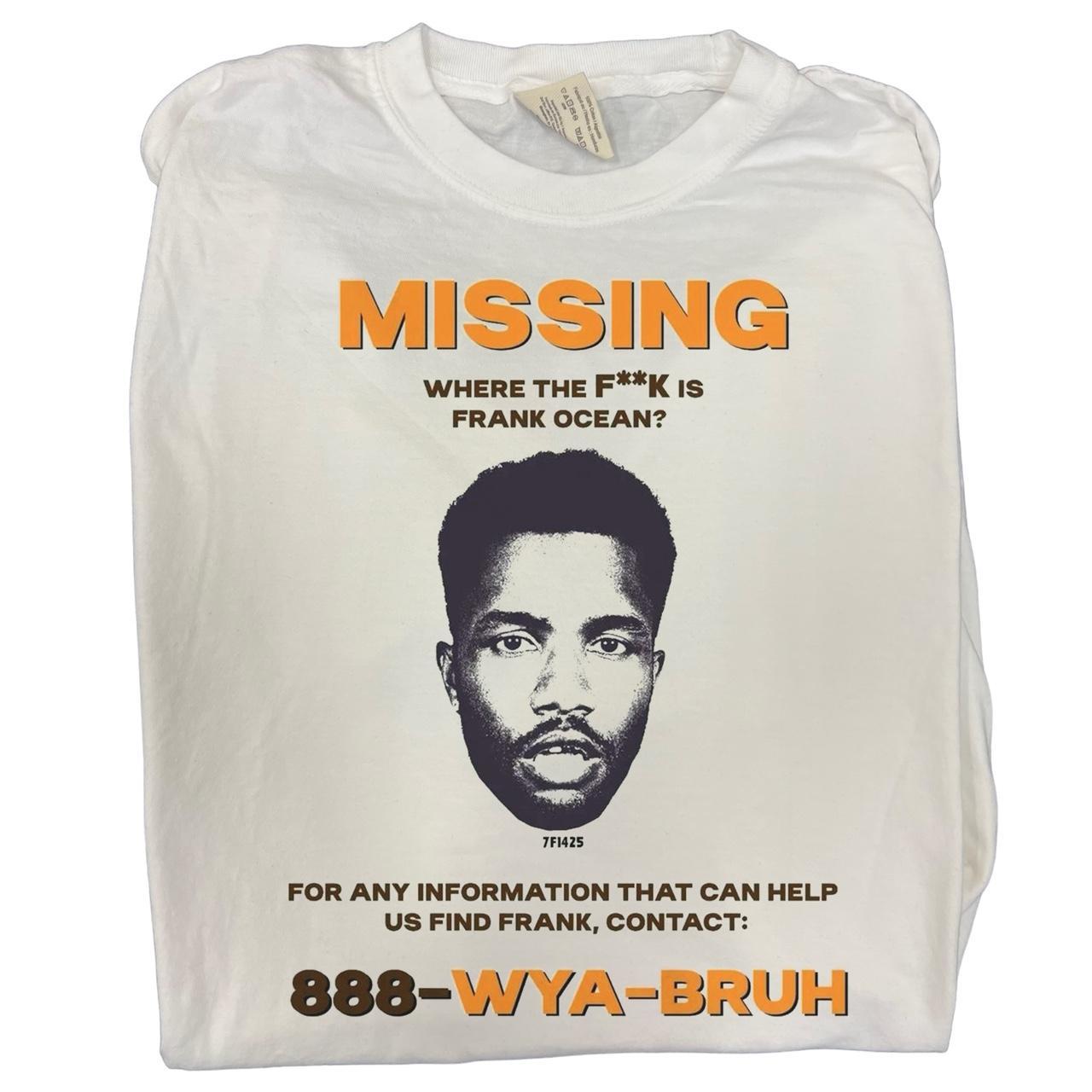 Vintage Style Frank Ocean Missing Graphic Tshirt... - Depop