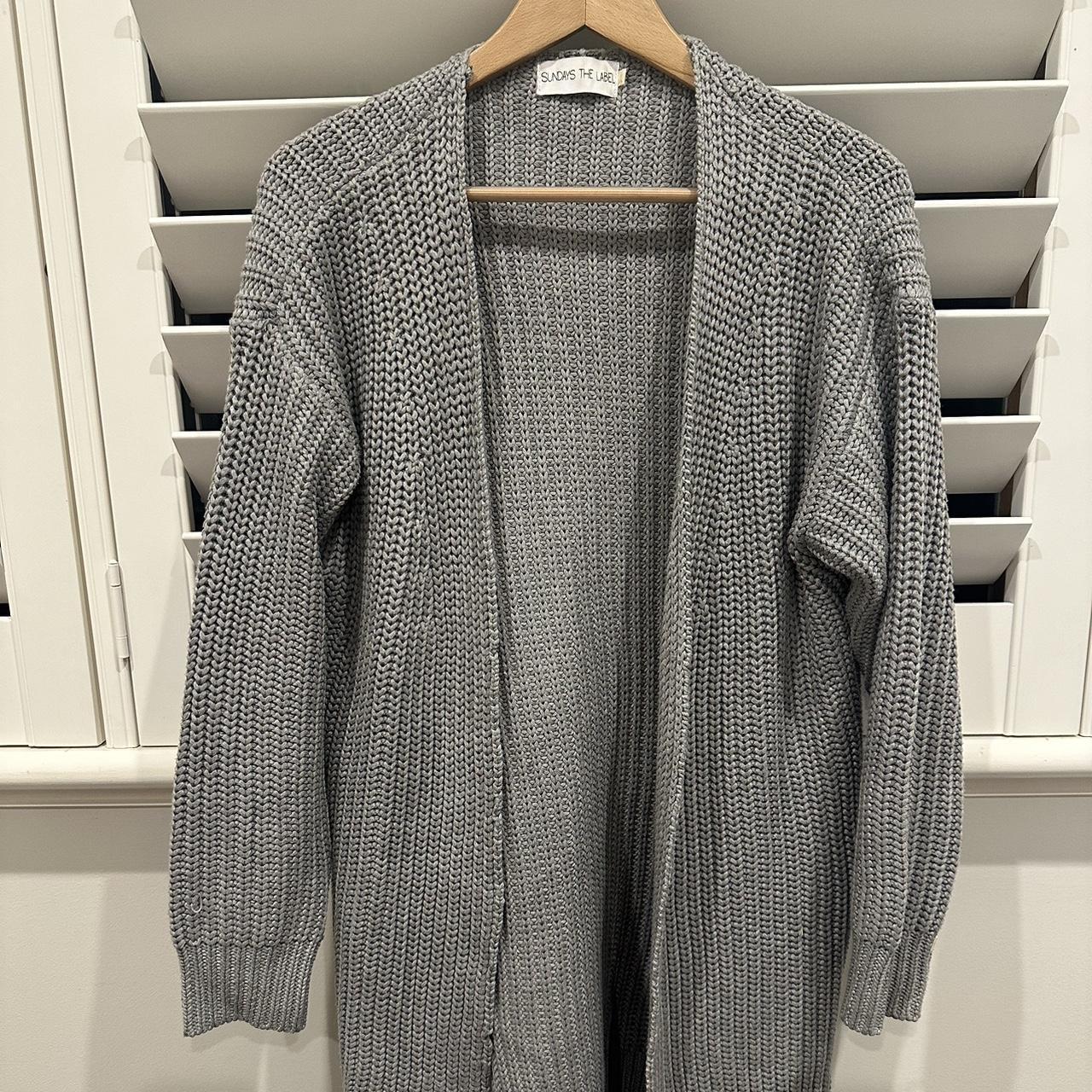 Sundays the label grey knit cardigan Beautiful... - Depop