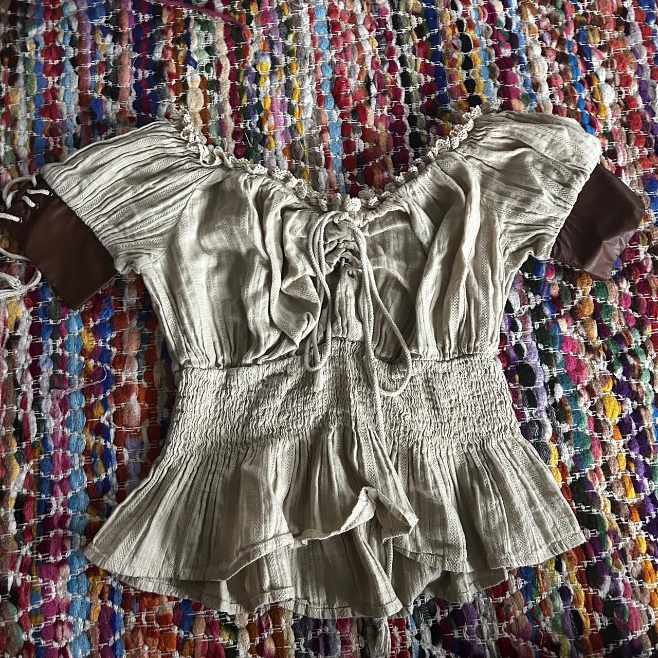 super cute fairy core top perfect with a long black... - Depop