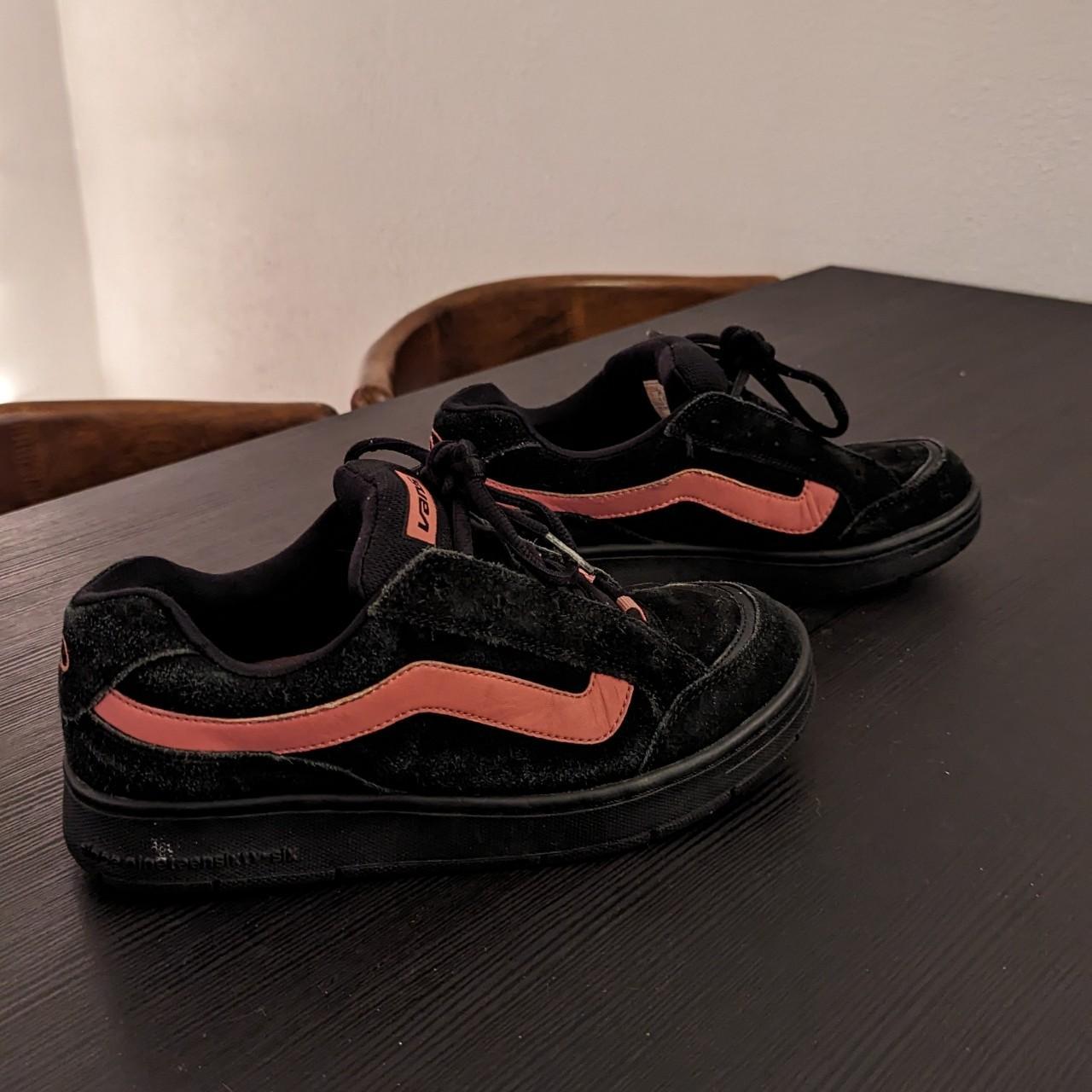 early 2000's chunky black/pink vans mannaz skate... - Depop