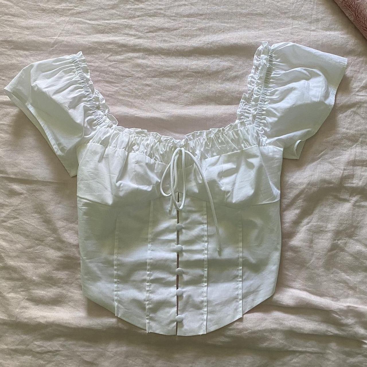 white luck & trouble top 🤍 - can be worn on or off... - Depop