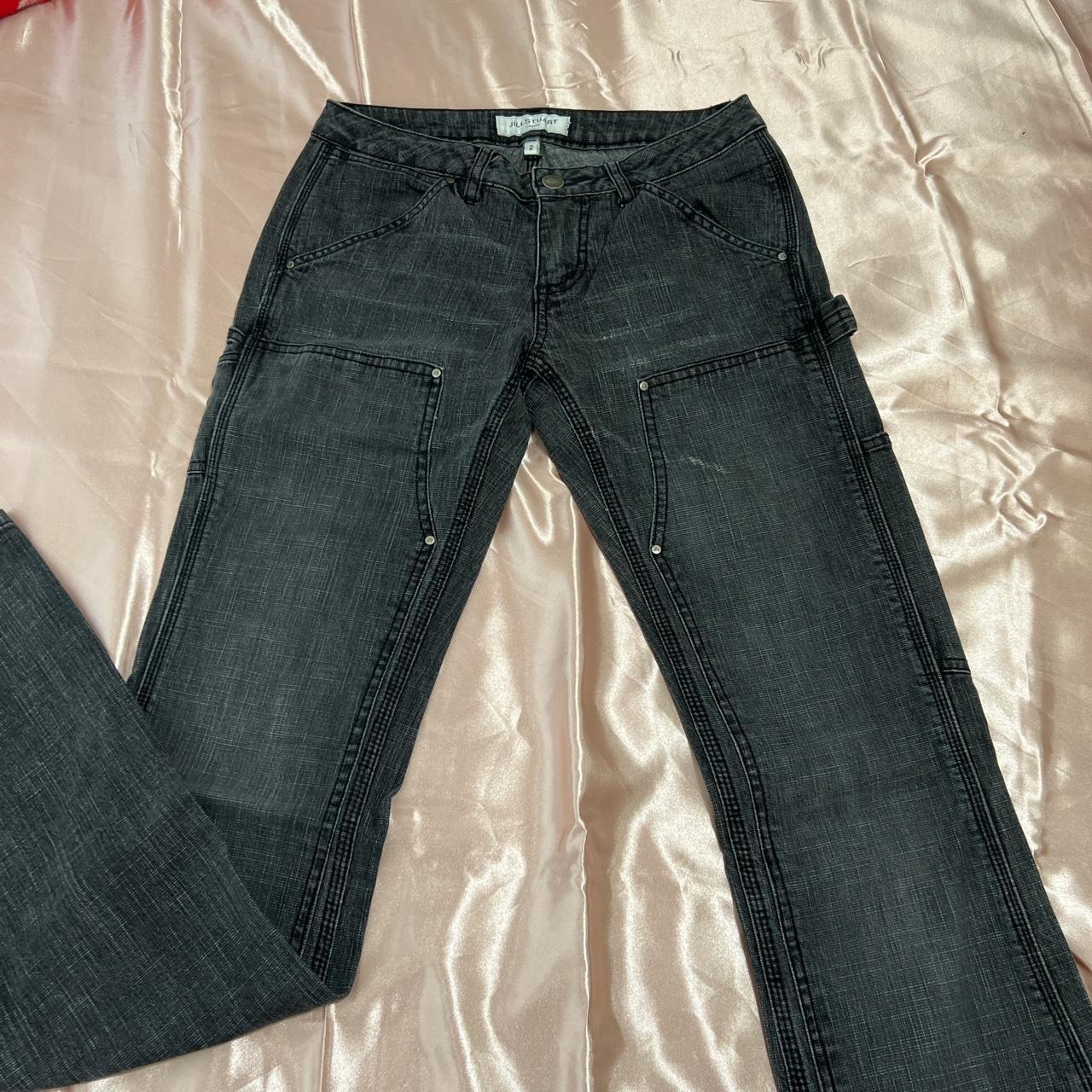 🎀DEPOP PAYMENTS ONLY🎀 Jill Stuart Grey cargo jeans... - Depop