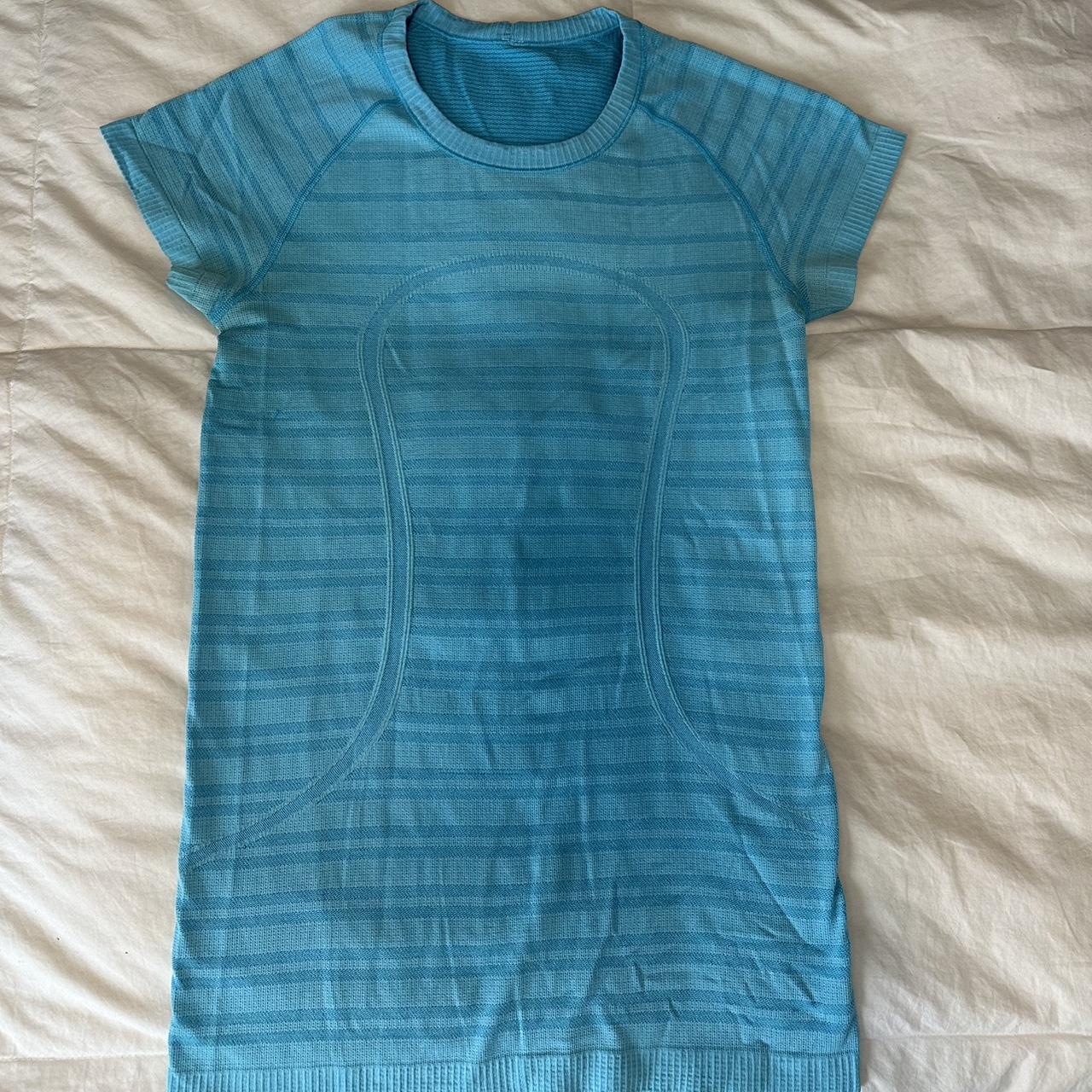 Size 8 full length lululemon blue swiftly tech... | Depop