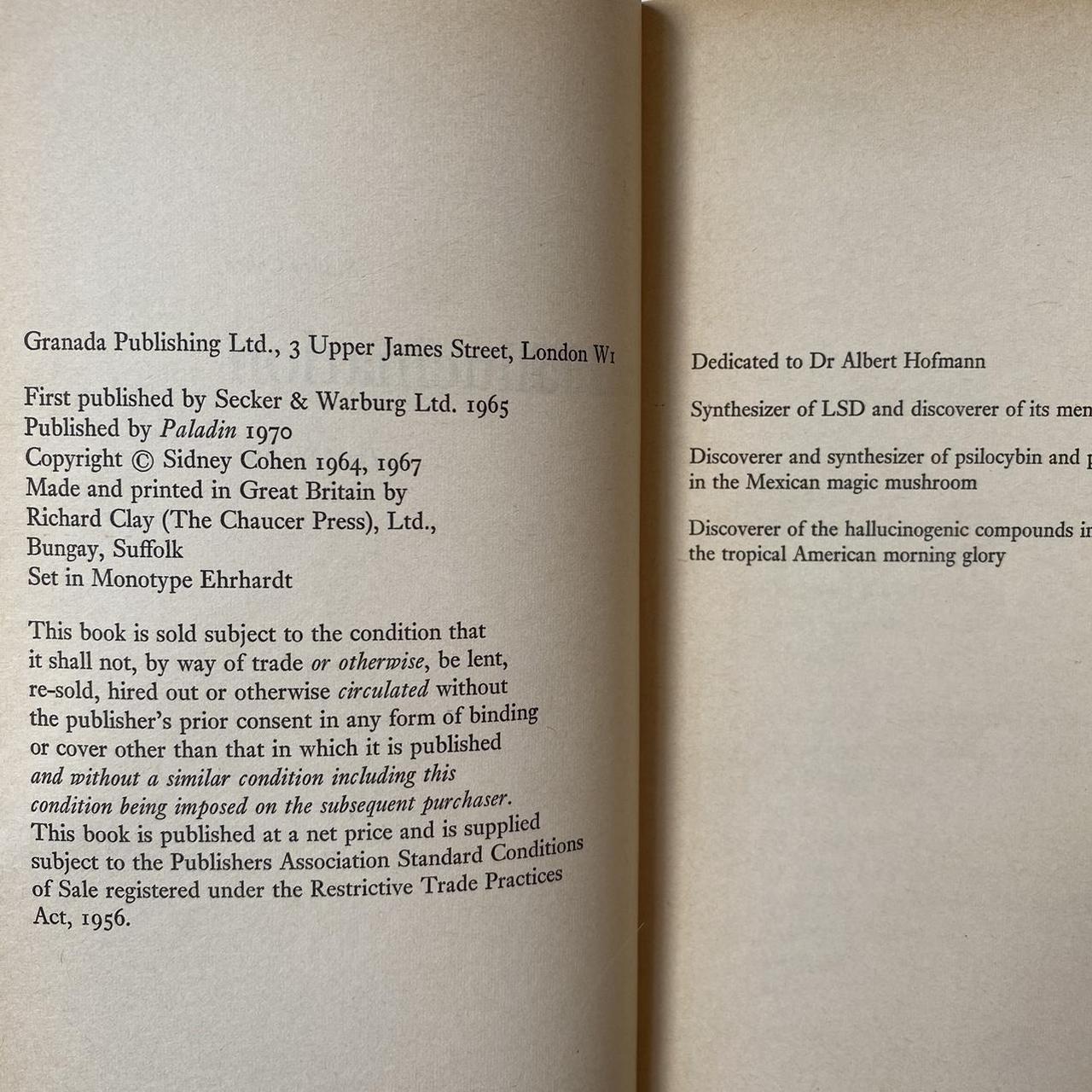 Drugs of hallucination, the LSD story by Sidney... - Depop