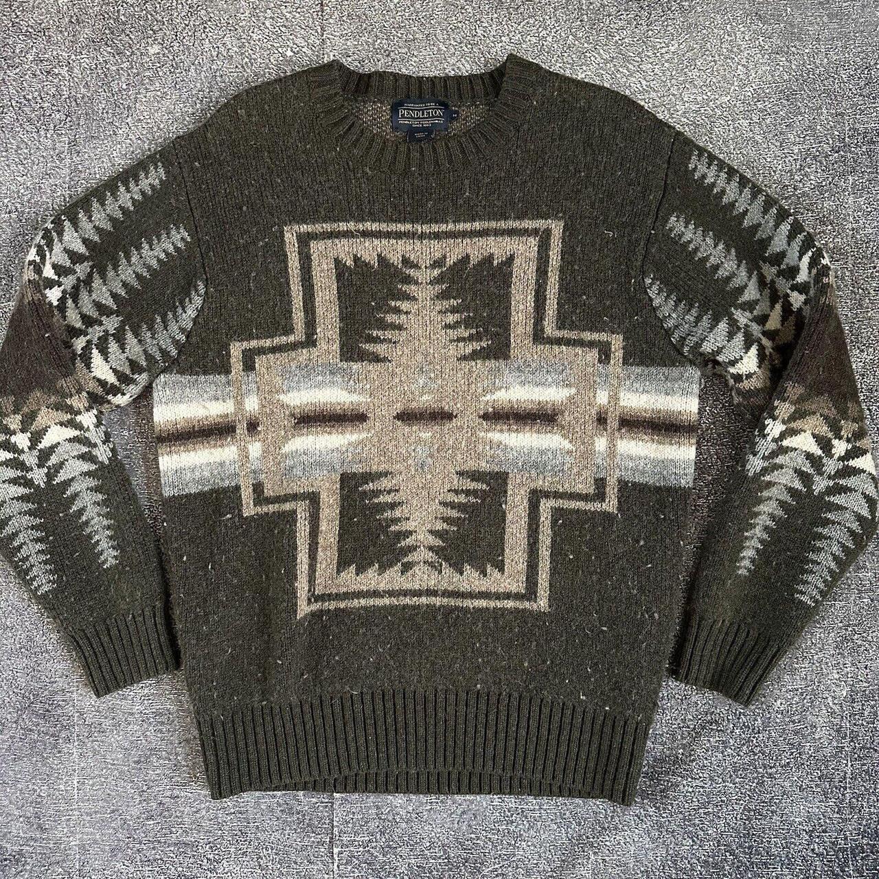 Mens Pendleton Tribal Aztec Shetland Wool Harding... - Depop