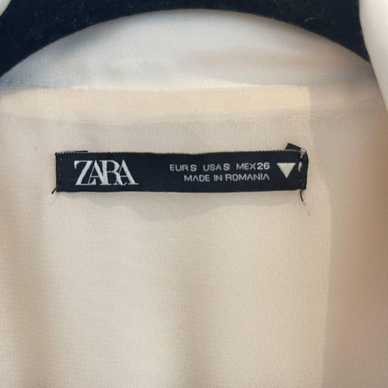 ZARA SS21 CREAM SATIN EFFECT WRAP DRESS... - Depop