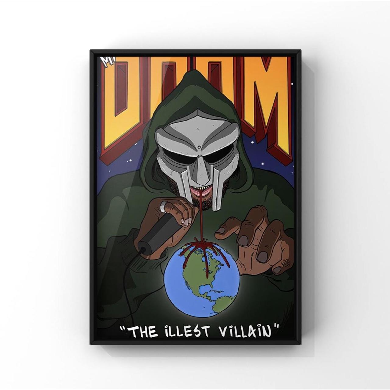 mf doom poster £glossy print £11 for a4/a3... - Depop
