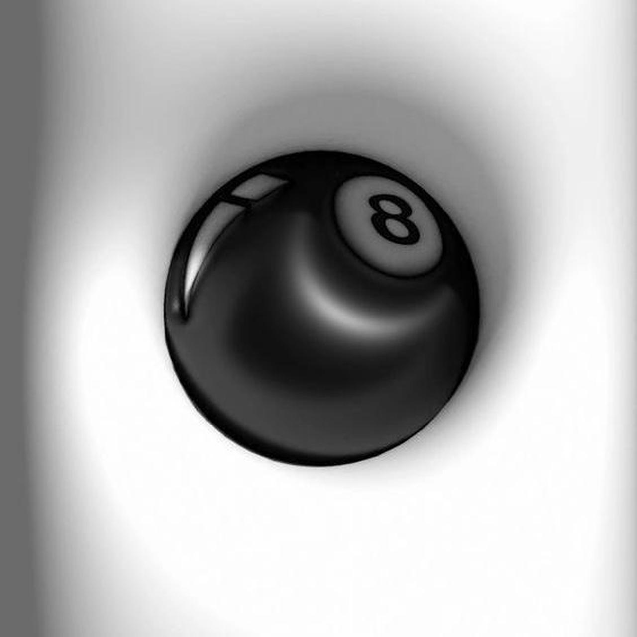 3d 8 ball poster £glossy print £11 for a4/a3... - Depop