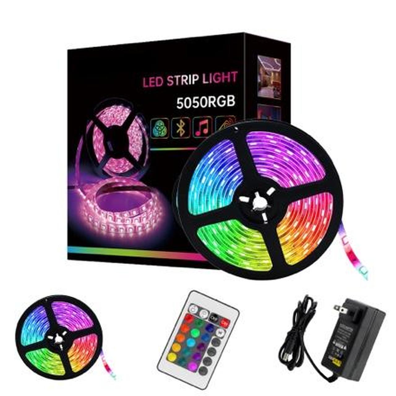 LED Strip Light with Remote 5M, RGB Sync Colour... - Depop