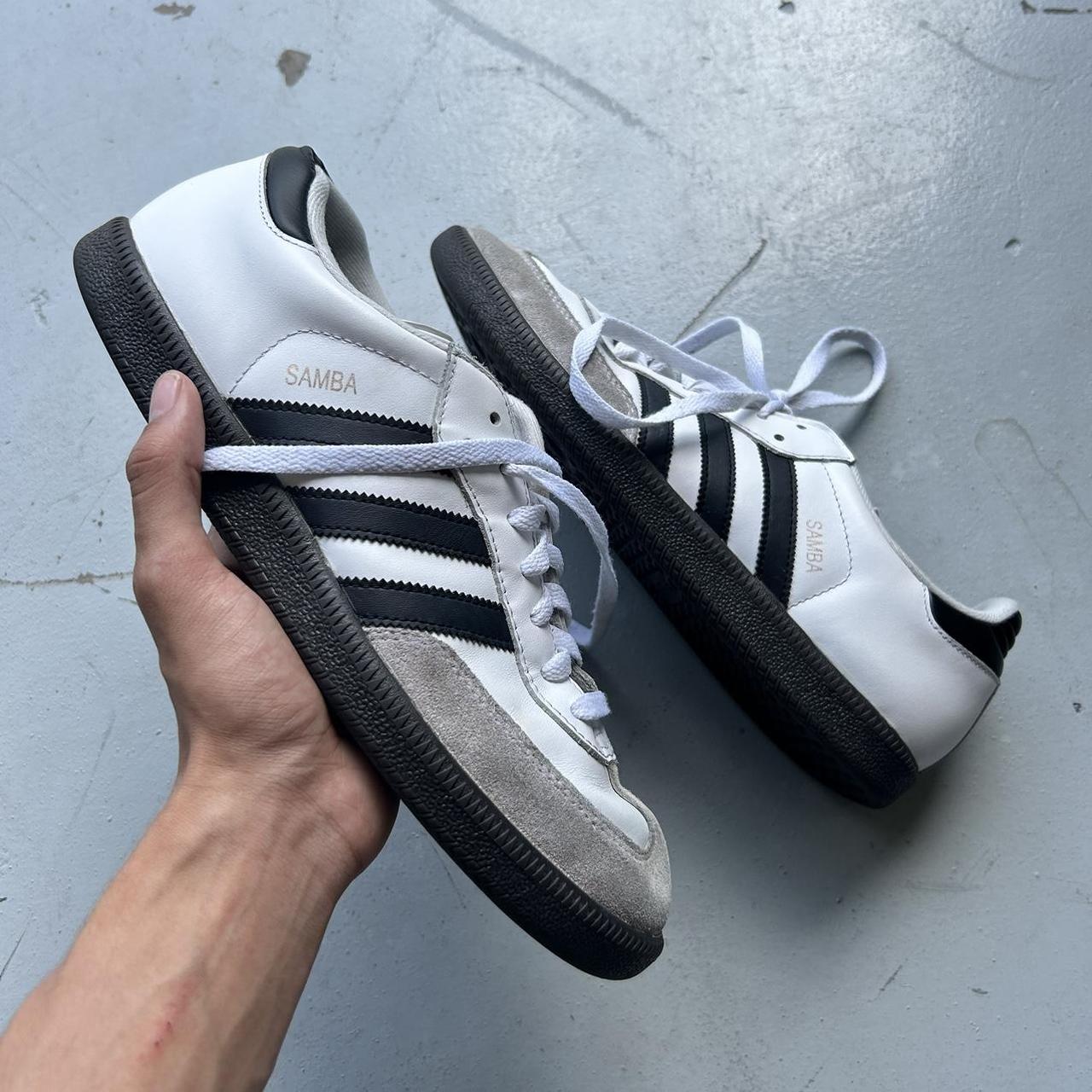 Vintage Adidas Samba Classic White... - Depop