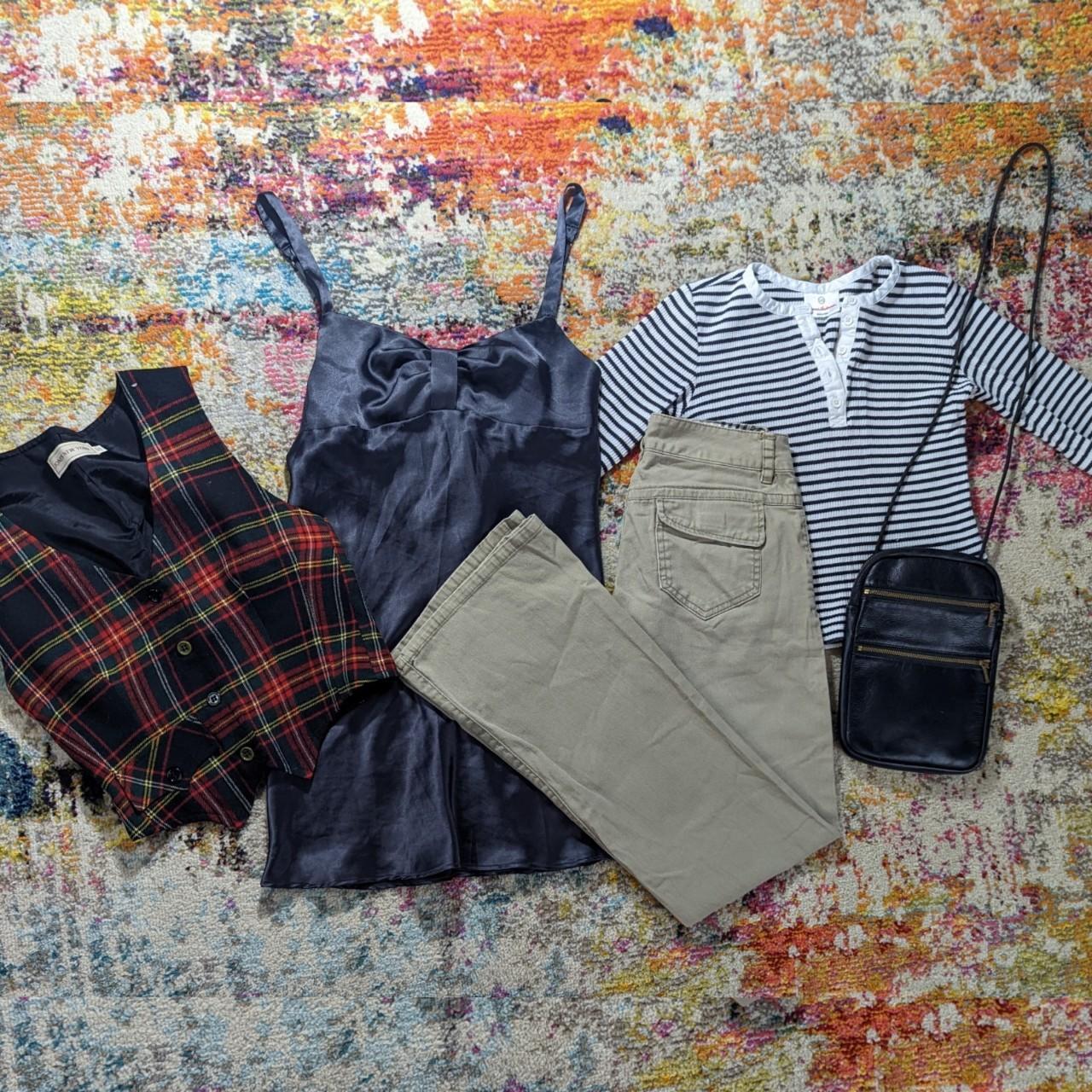 School low-key grunge style bundle 1. Vintage plaid... - Depop