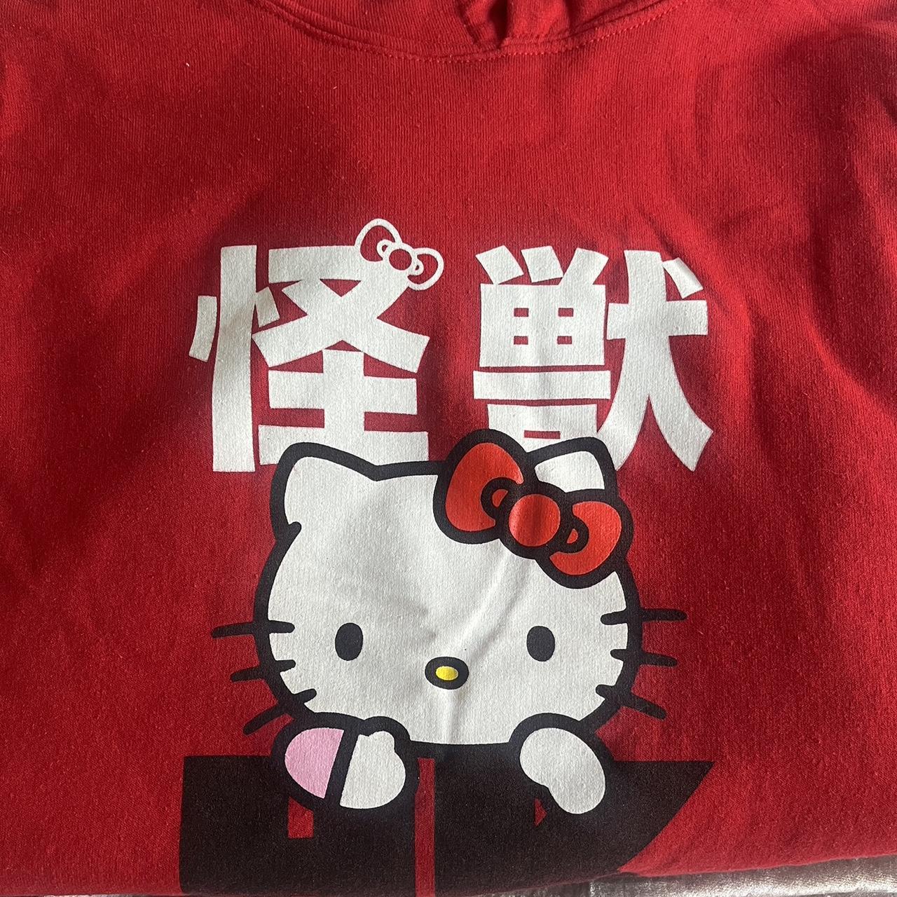 💌 red hello kitty hoodie (string missing) no known... - Depop