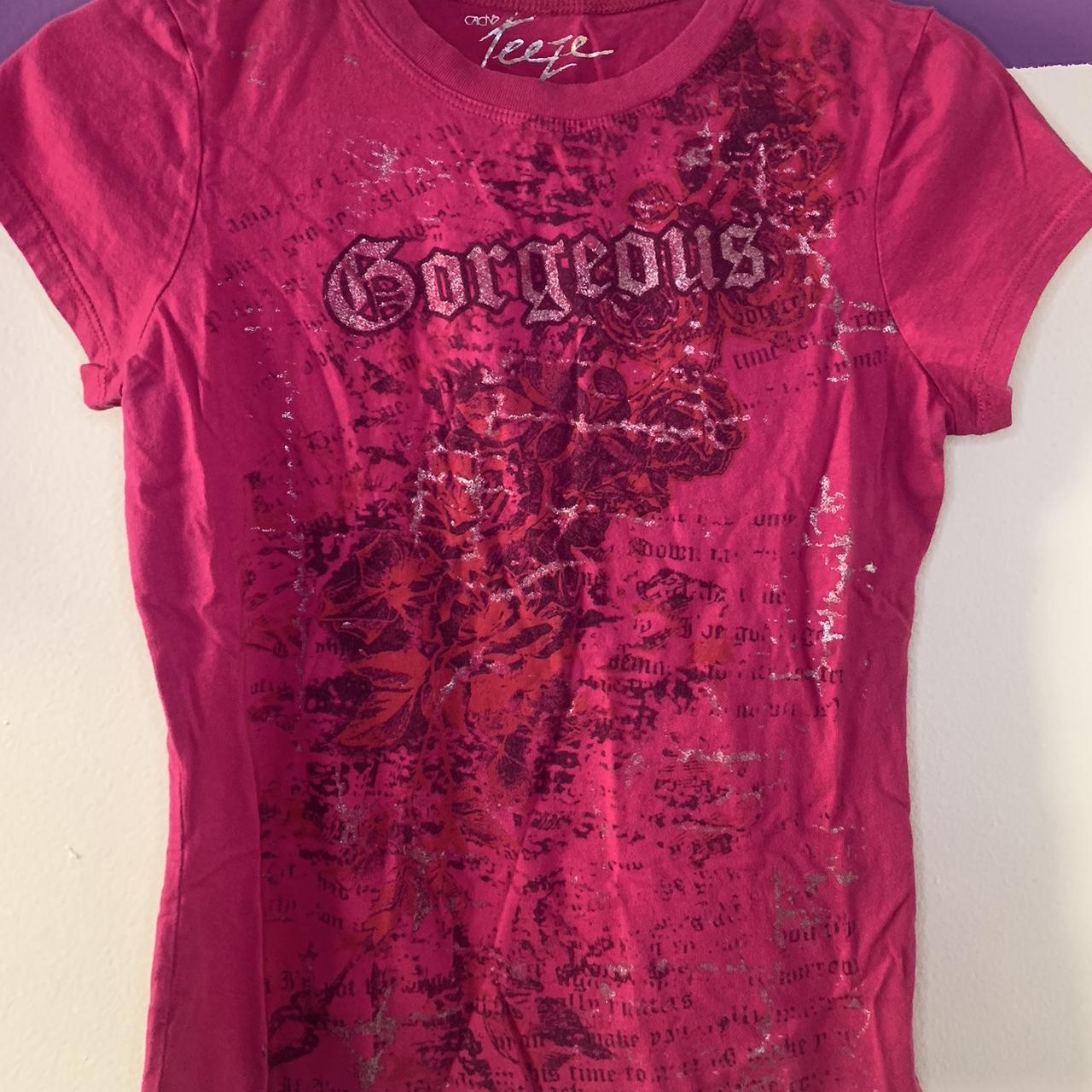 Teeze pink gorgeous shirt has a red flower in it... - Depop