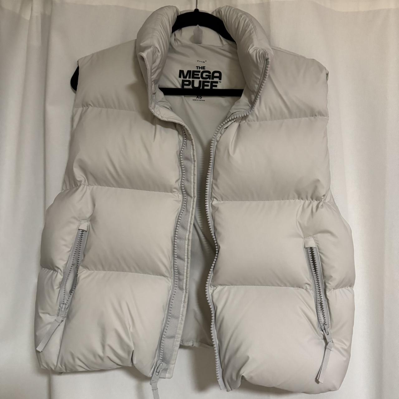 Aritzia - TNA mega puff vest Platinum Grey Size... - Depop