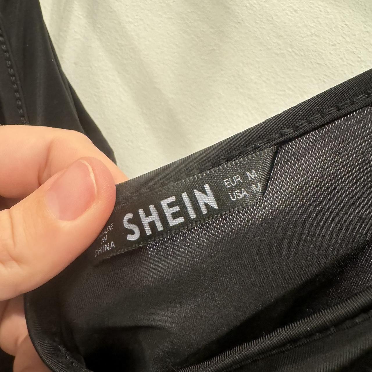 One shoulder black body suit! Size medium #black... - Depop