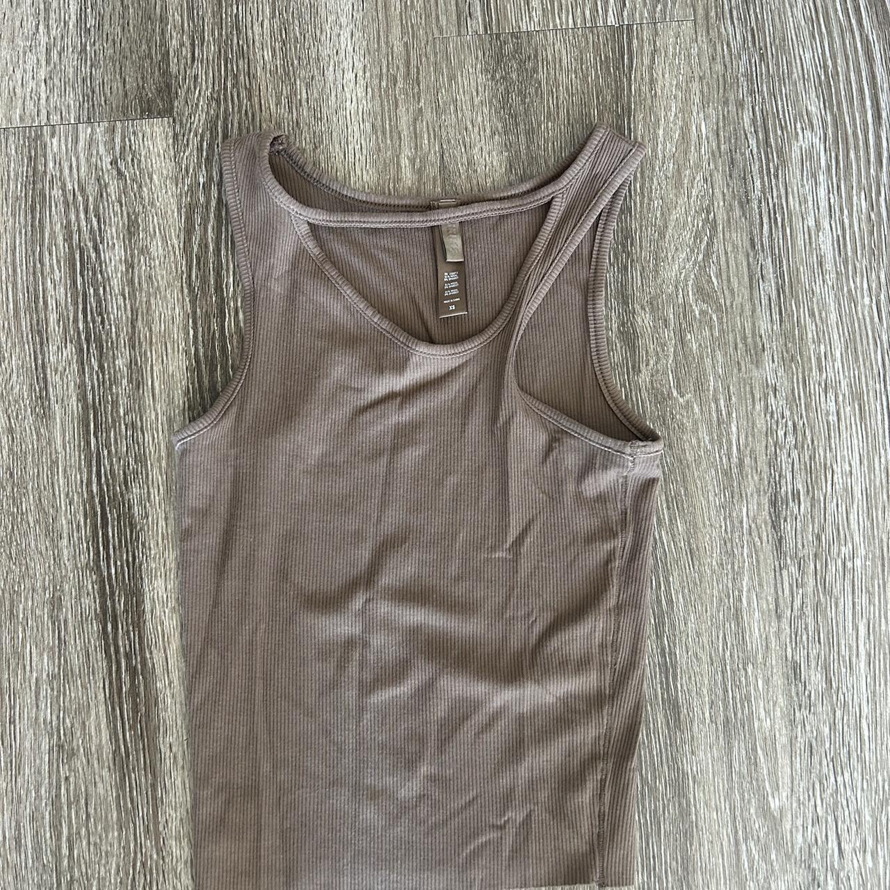 NWOT Skims brown ribbed tank Size XS - Depop
