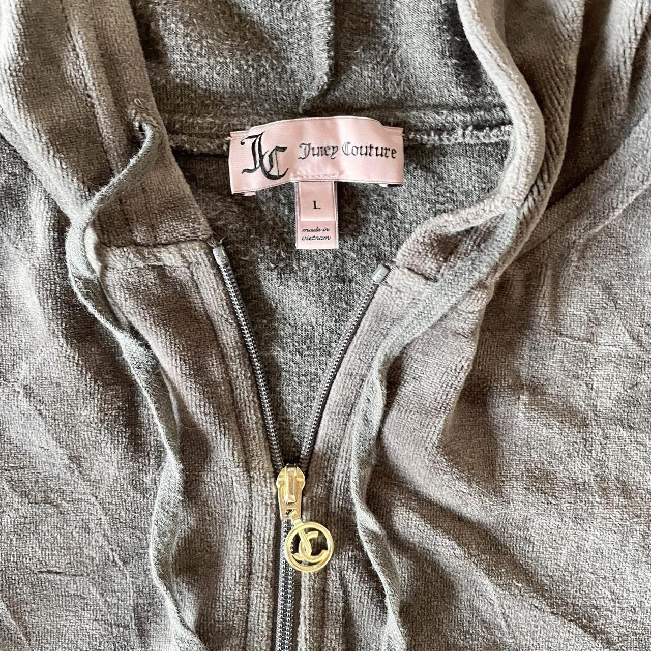 🖤 Juicy Couture Velour Zip Up Jacket 🖤 Gray Juicy... - Depop