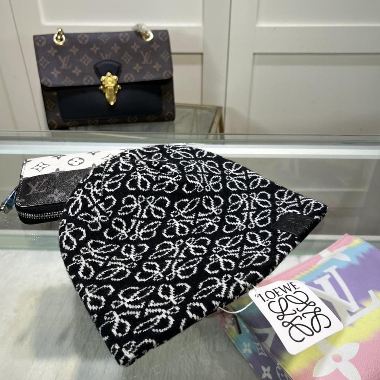 loewe classic knit cap/Black - Depop