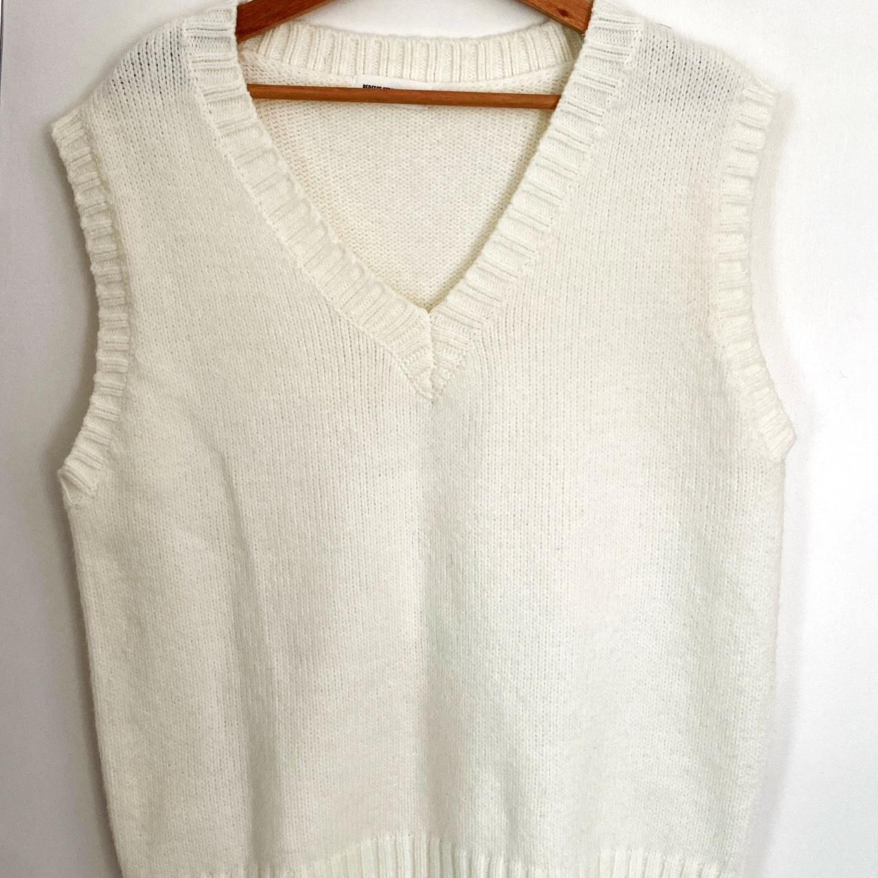 PERFECT STRANGER - White knitted vest top #jumpers... - Depop