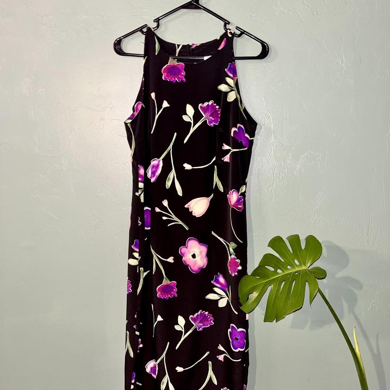 90s MAXI DRESS Gorgeous 90s floral maxi dress by... - Depop
