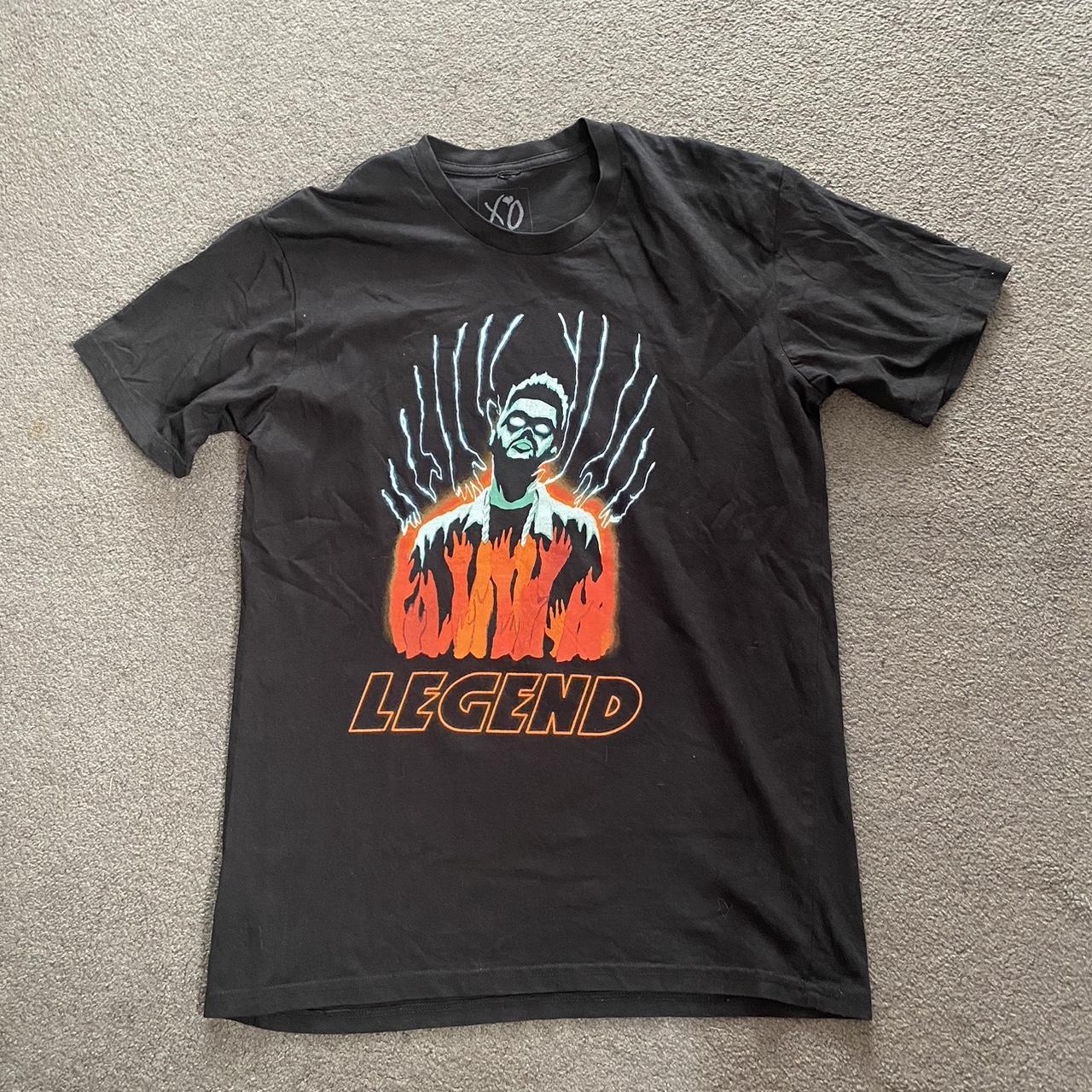 THE WEEKND LEGEND XO T SHIRT SIZE LARGE BLACK - Depop