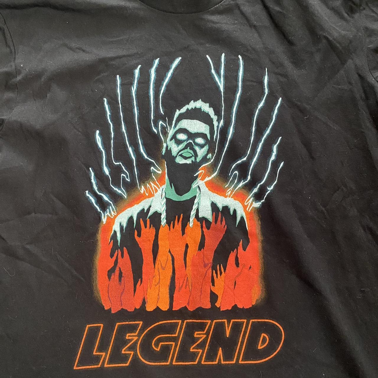THE WEEKND LEGEND XO T SHIRT SIZE LARGE BLACK - Depop