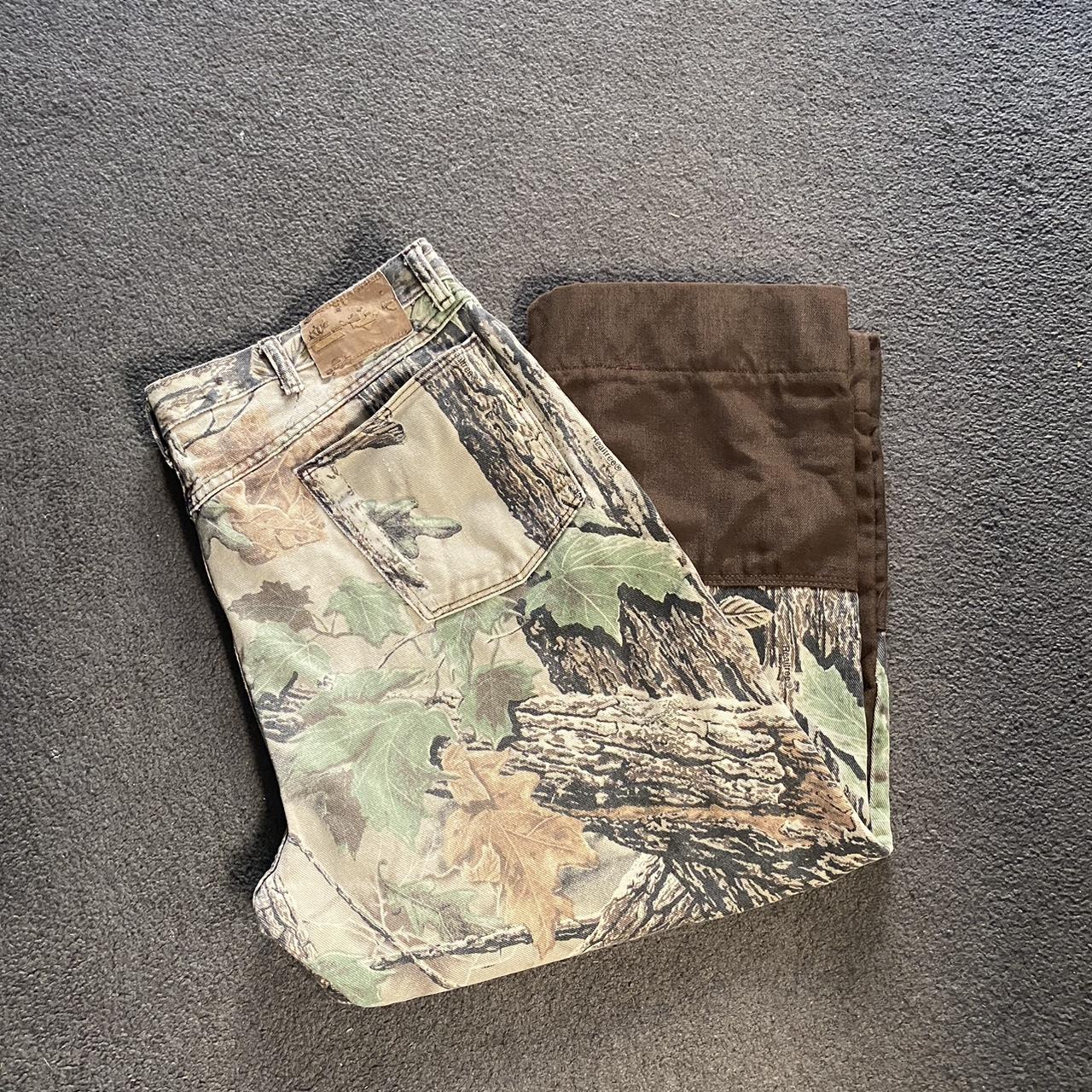 VINTAGE REALTREE DOUBLE KNEE CANVAS CAMO HUNTING... - Depop