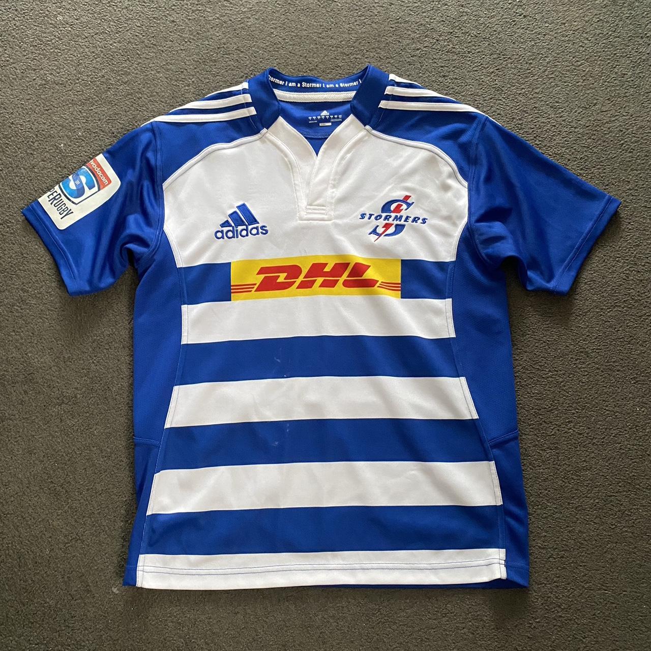 THE STORMERS RUGBY UNION ADIDAS JERSEY SIZE MEDIUM - Depop
