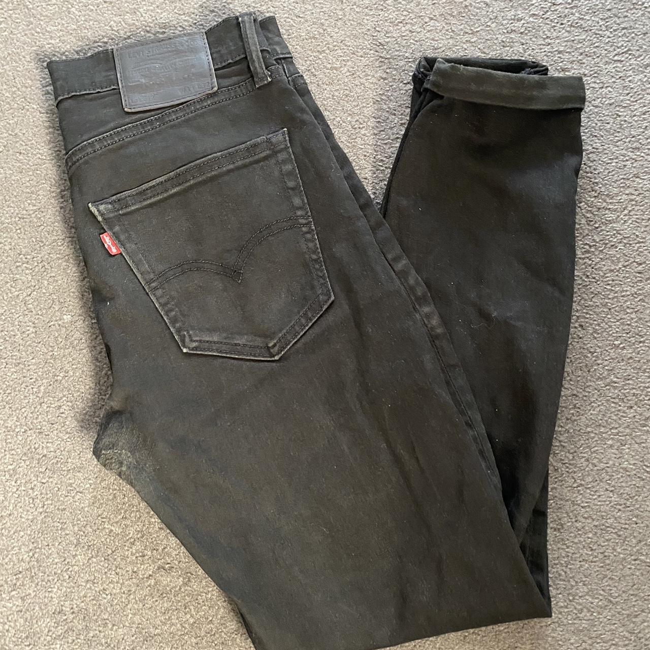 LEVI’S 512 SLIM TAPERED DENIM JEANS BLACK SIZE 31x32... - Depop