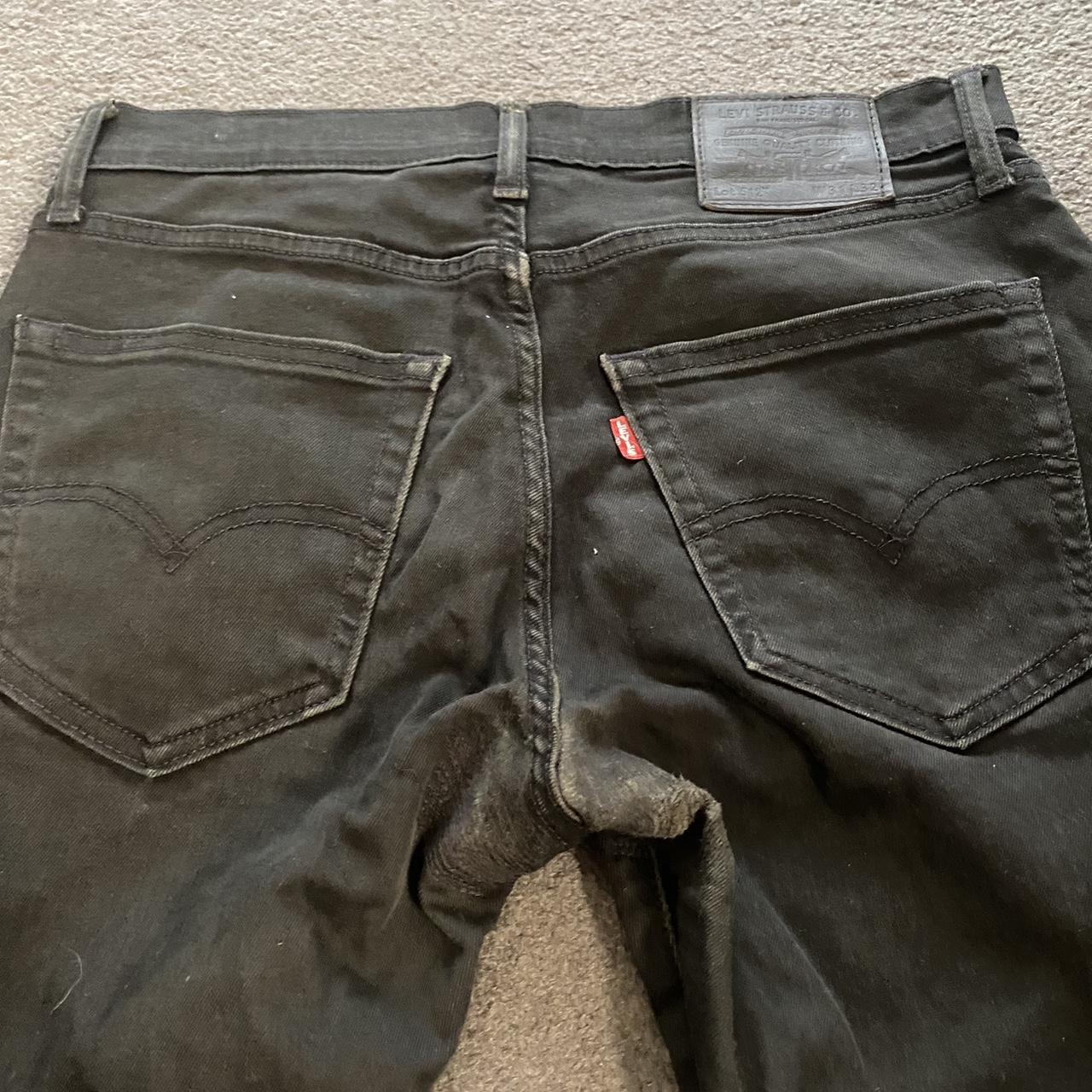 LEVI’S 512 SLIM TAPERED DENIM JEANS BLACK SIZE 31x32... - Depop