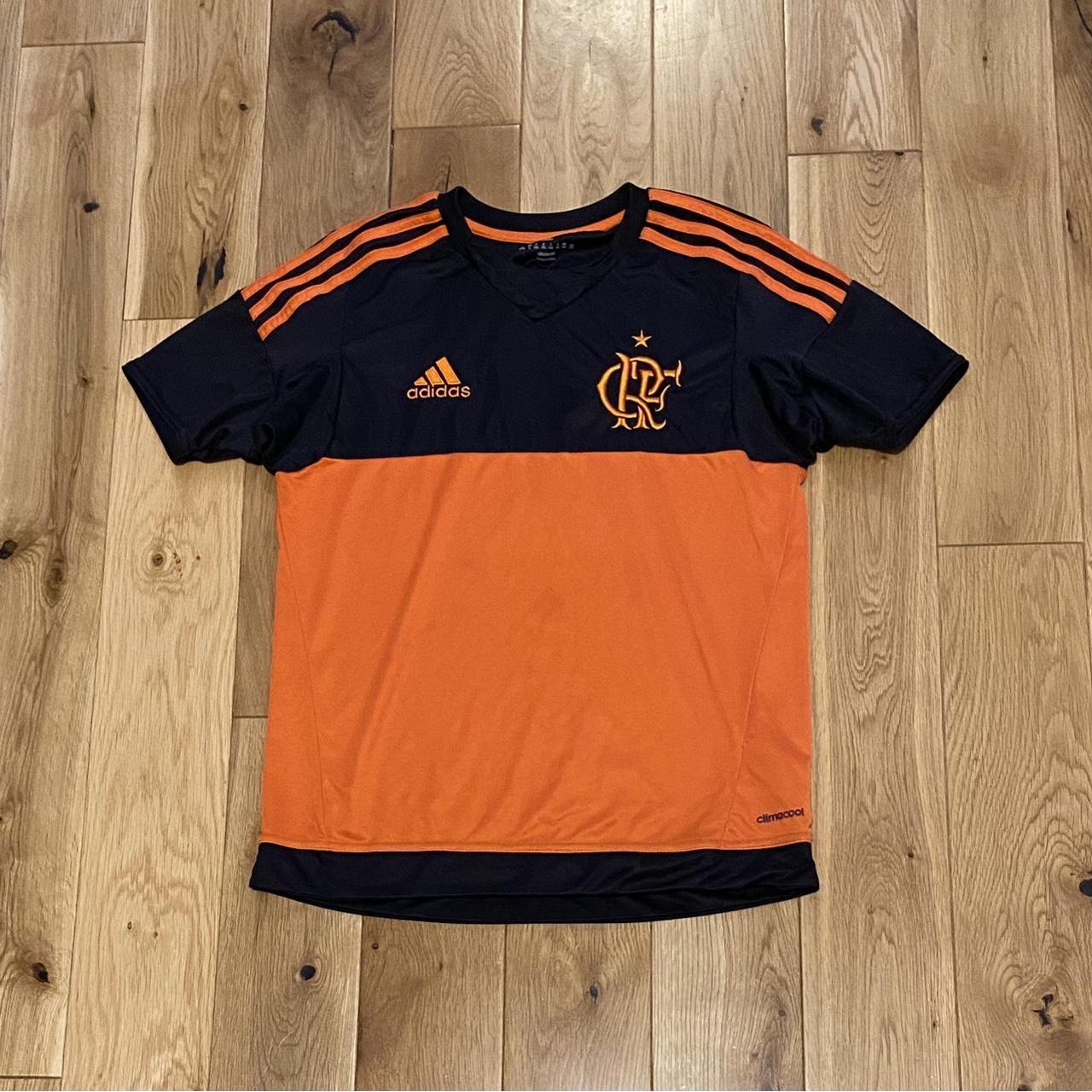 Adidas Men's Black and Orange Top | Depop