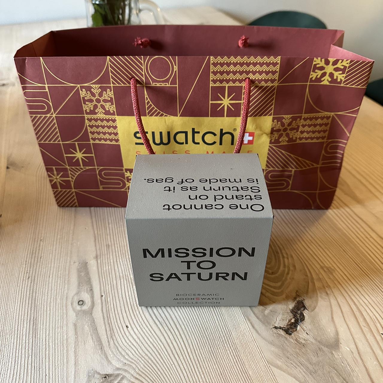 Swatch x Omega - Mission on Saturn Brand New with... - Depop