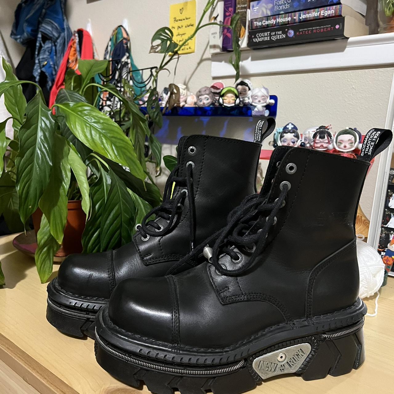 New Rock ankle techno boots. Barely worn. In very... - Depop