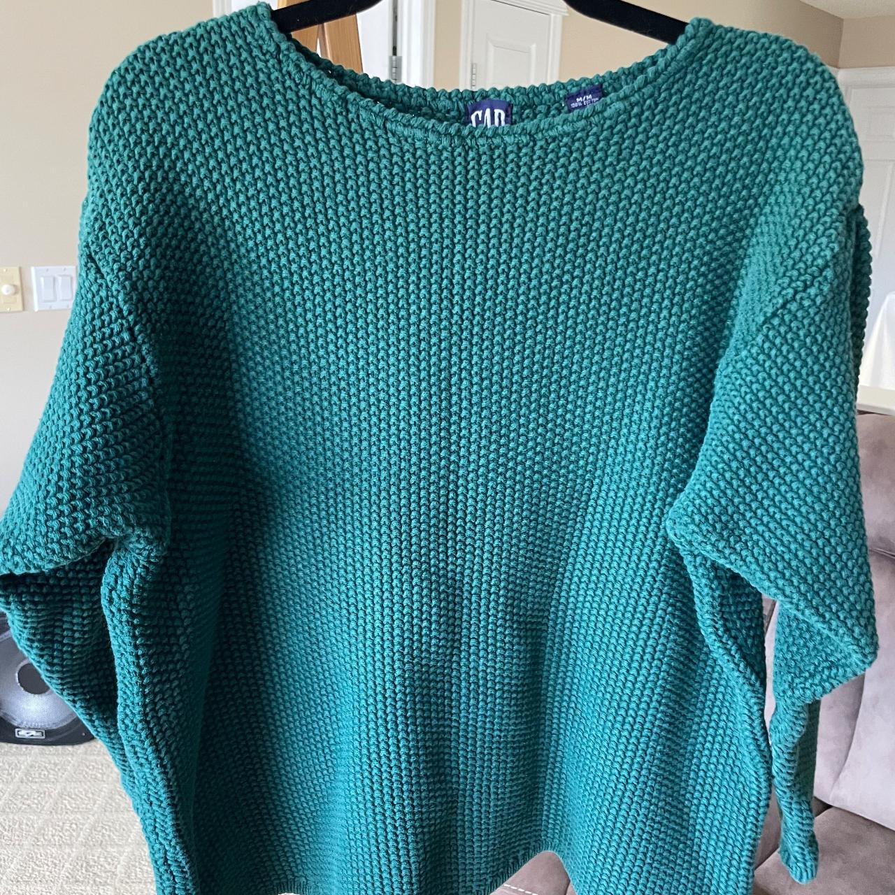 GAP green woven sweater Condition:... - Depop