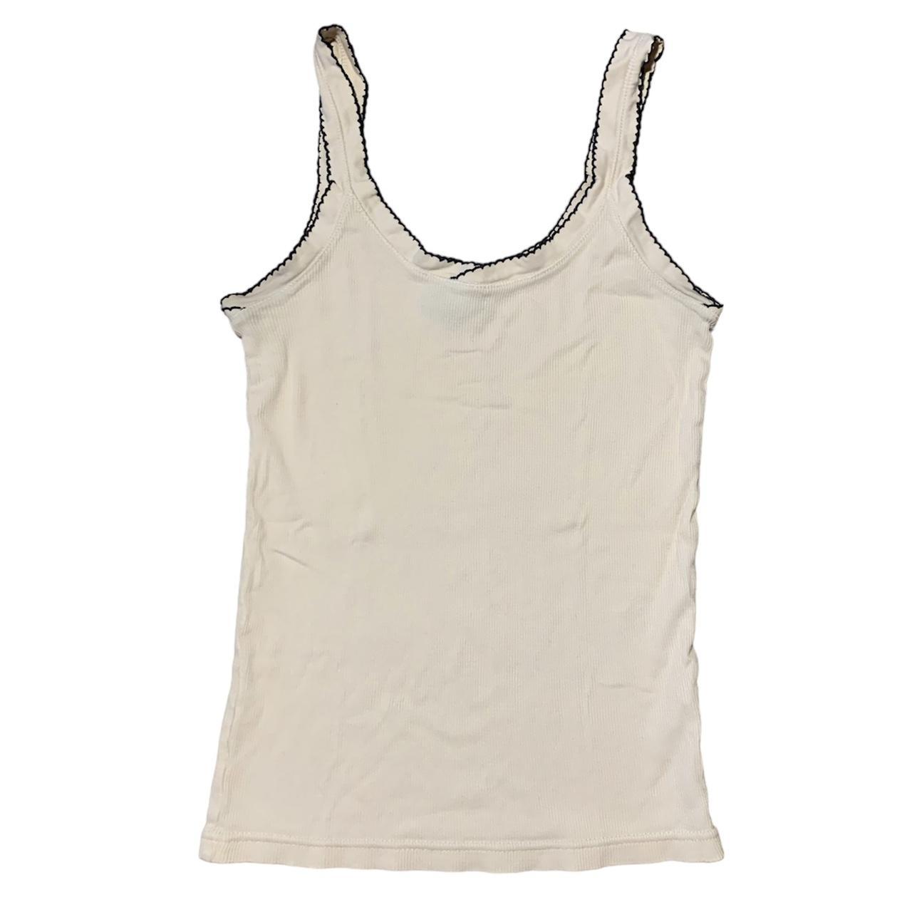 ⊹₊┈ㆍ┈ㆍ┈ㆍ୨୧ㆍ┈ㆍ┈ㆍ┈₊⊹♡꘎ 🖤 A.P.C. cream tank top... - Depop