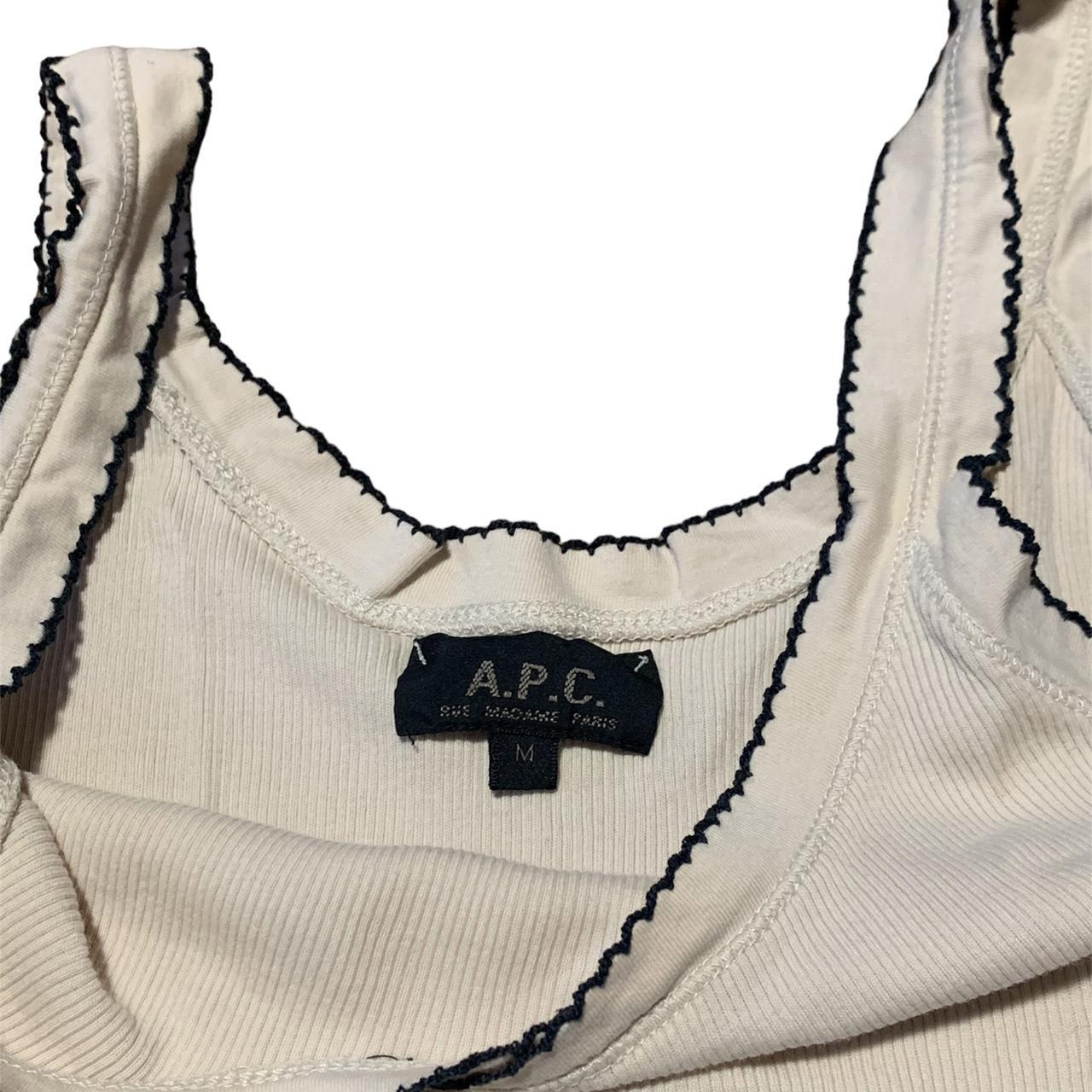 ⊹₊┈ㆍ┈ㆍ┈ㆍ୨୧ㆍ┈ㆍ┈ㆍ┈₊⊹♡꘎ 🖤 A.P.C. cream tank top... - Depop