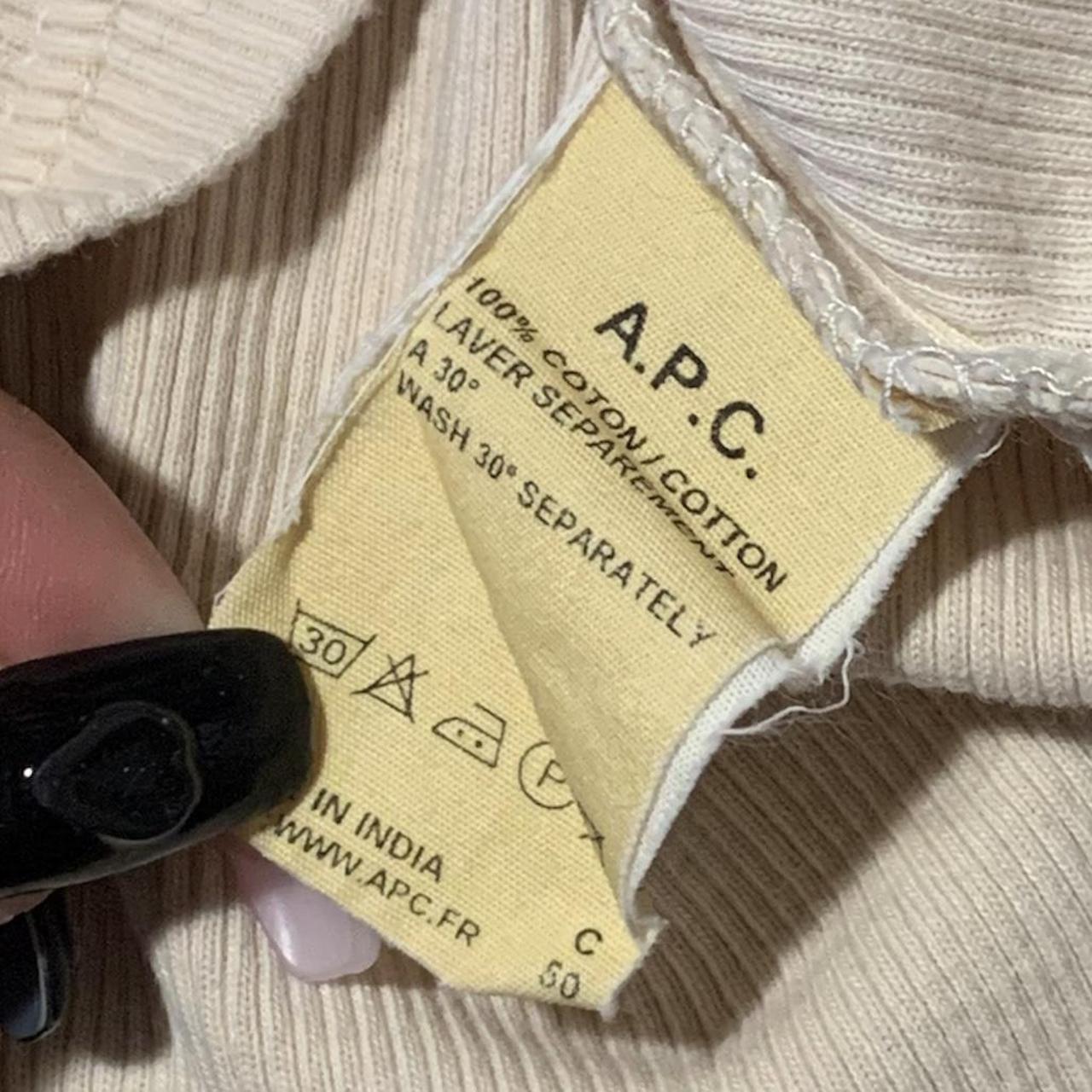 ⊹₊┈ㆍ┈ㆍ┈ㆍ୨୧ㆍ┈ㆍ┈ㆍ┈₊⊹♡꘎ 🖤 A.P.C. cream tank top... - Depop