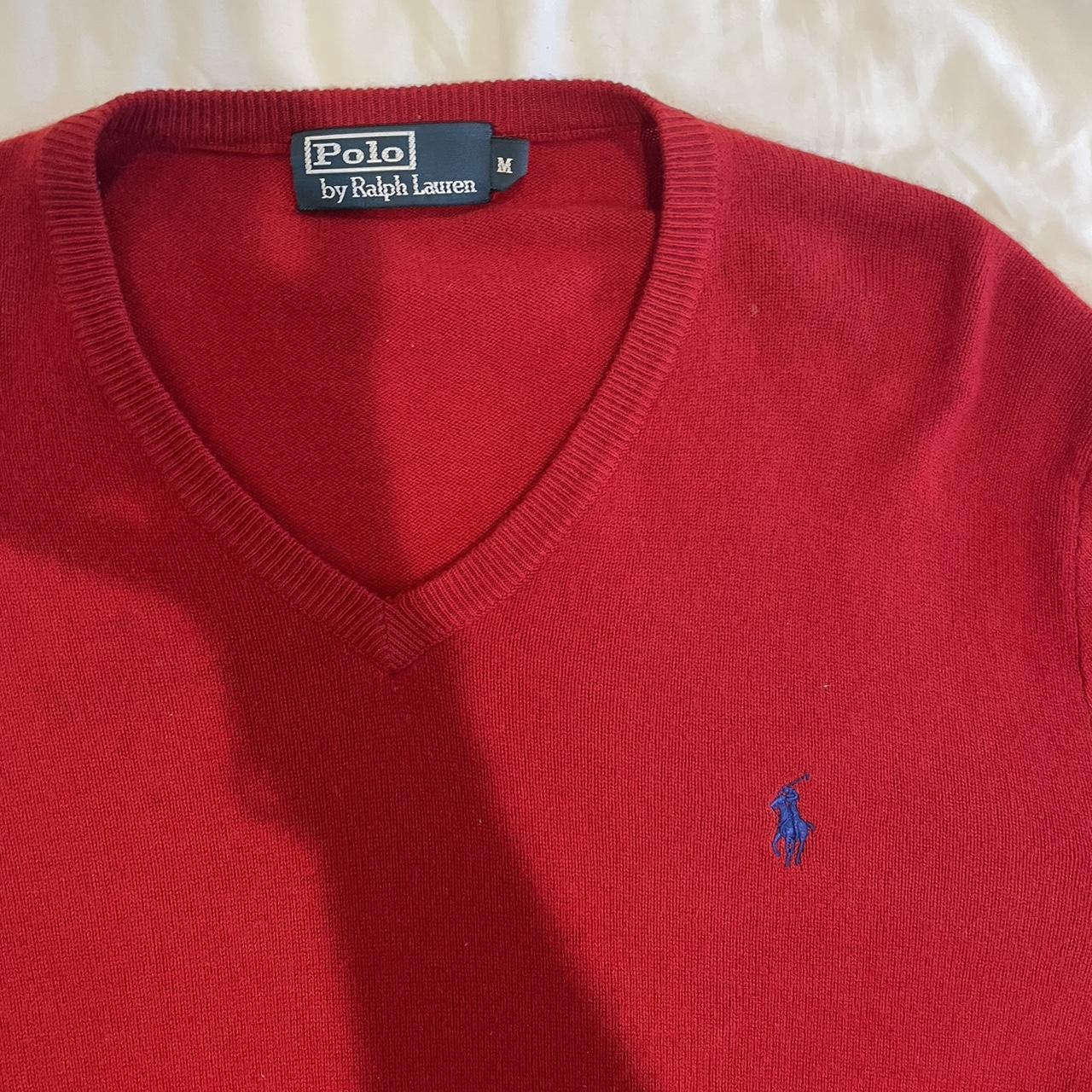 Ralph Lauren Women's Red Jumper | Depop